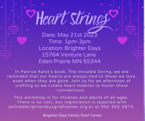 Heartstrings Workshop - Brighter Days Family Grief Center